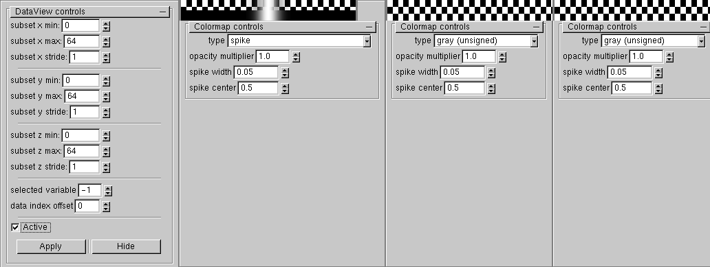 Ogle screen shots - GLUI interface